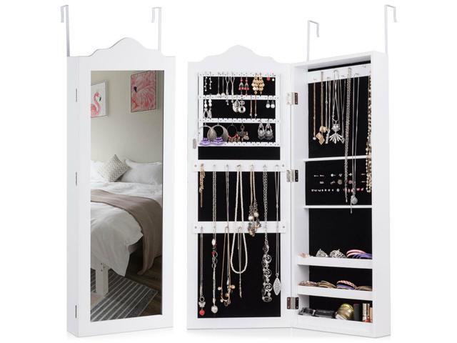 Click here for Wall Door Mounted Mirrored Jewelry Cabinet Armoire... prices