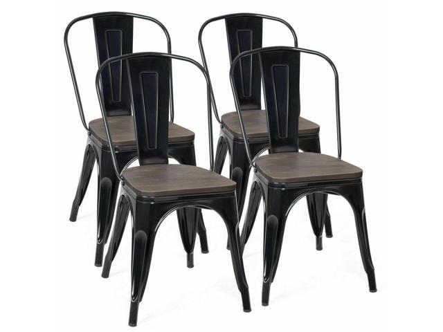 Click here for Costway Set of 4 Dining Side Chair Stackable Bistr... prices