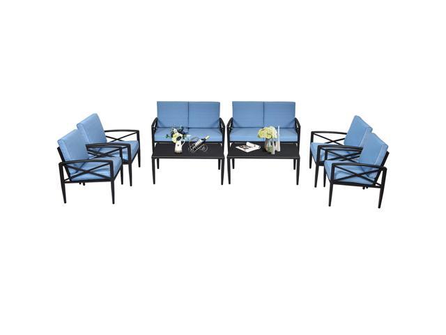 Click here for Costway 8PCS Patio Furniture Set Aluminum Frame Cu... prices