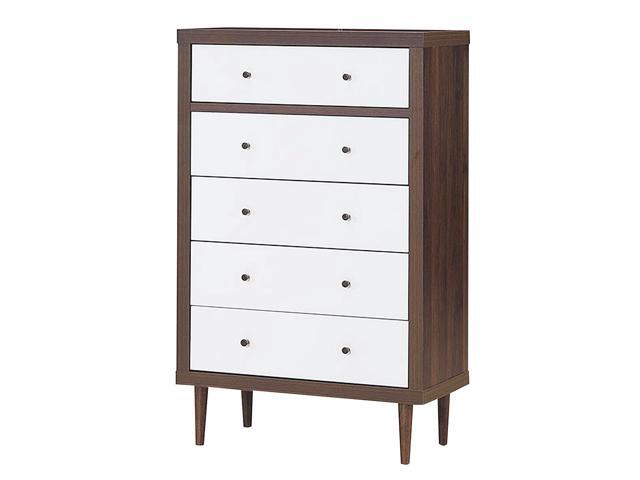 Click here for Costway 5 Drawer Dresser Wood Chest of Drawers Sto... prices