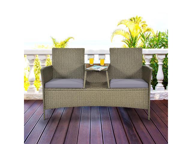 Click here for Costway 2-Person Patio Rattan Conversation Furnitu... prices