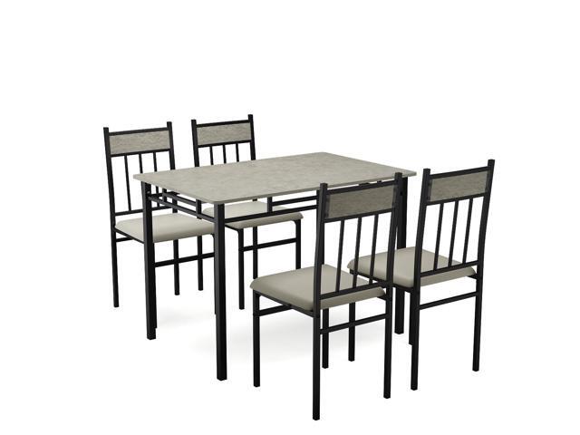 Click here for Costway 5 Piece Faux Marble Dining Set Table and 4... prices