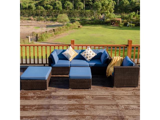 Click here for Costway 6PCS Patio Rattan Furniture Set Sectional... prices