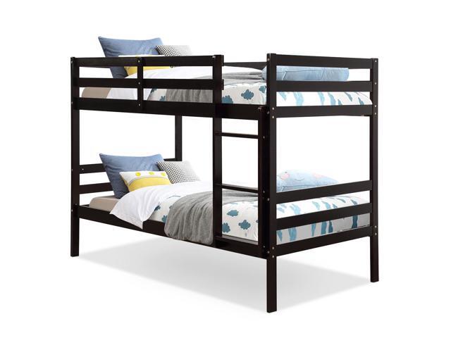 Click here for Costway Twin Over Twin Wood Bunk Beds Ladder Safet... prices