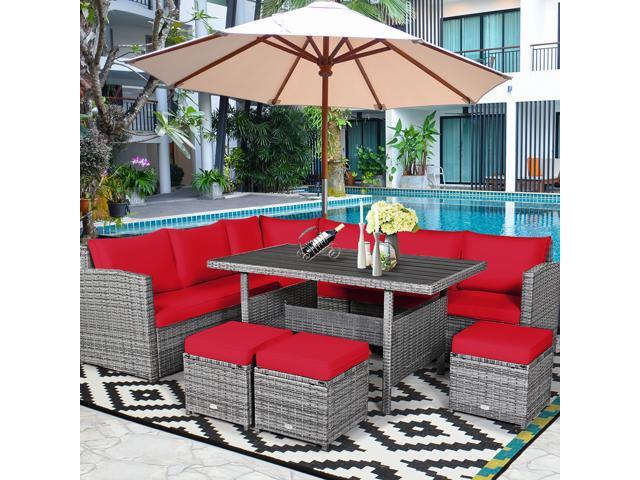 Click here for Costway 7 PCS Patio Rattan Dining Set Sectional So... prices
