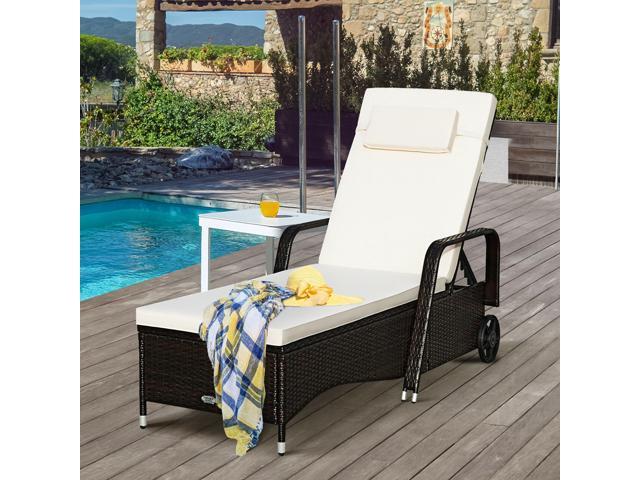 Click here for Costway Outdoor Chaise Lounge Chair Recliner Cushi... prices