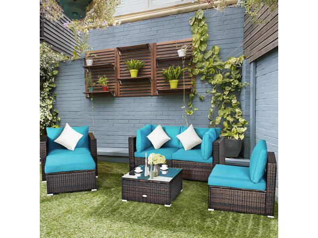 Click here for Costway 6PCS Patio Rattan Furniture Set Cushion So... prices