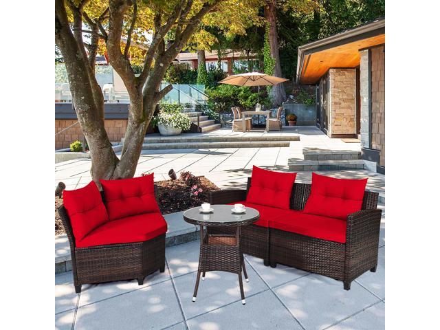 Click here for Costway 4PCS Outdoor Patio Rattan Furniture Set Cu... prices