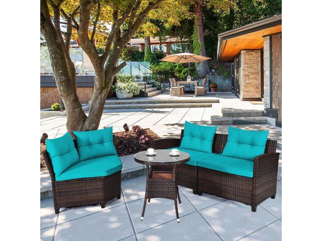 Click here for Costway 4PCS Outdoor Patio Rattan Furniture Set Cu... prices