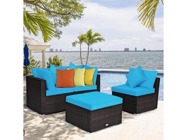 Click here for Costway 4PCS Patio Rattan Wicker Furniture Set Cus... prices