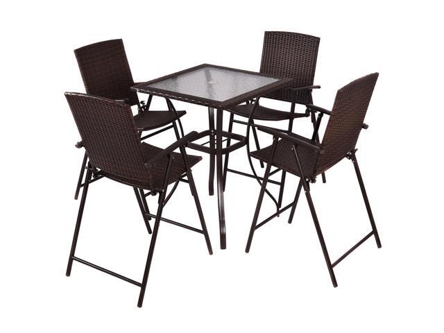 Click here for 4PCS Patio Rattan Furniture Set Conversation Glass... prices
