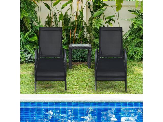 Click here for Costway 2PCS Outdoor Patio Lounge Chair Chaise Fab... prices