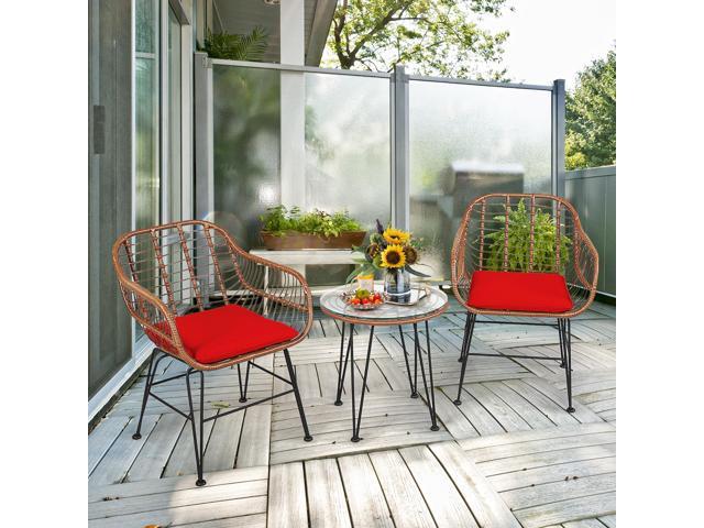 Click here for Costway 3PCS Patio Rattan Bistro Set Coffee Table... prices