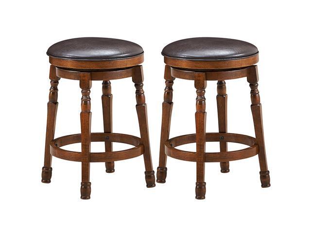 Click here for Costway Set of 2 24 Swivel Bar Stool Leather Padde... prices