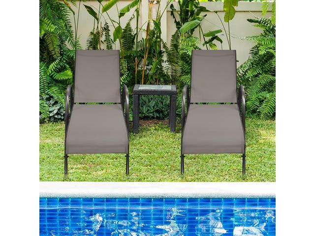 Click here for Costway 2 PCS Patio Lounge Chair Chaise Adjustable... prices