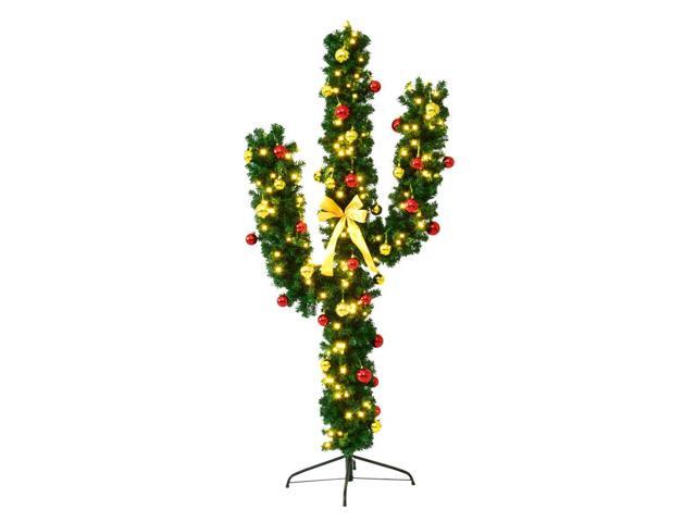 Click here for Costway 5Ft Pre-Lit Cactus Christmas Tree LED Ligh... prices