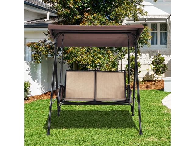 Click here for Costway 2 Seat Patio Porch Swing with Adjustable C... prices