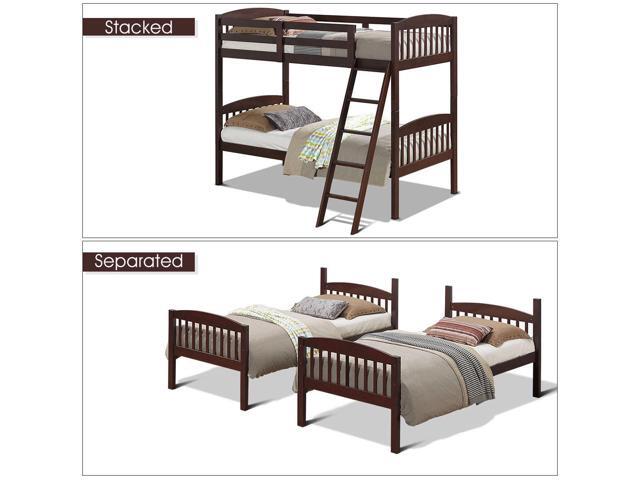 Click here for Costway Wood Solid Hardwood Twin Bunk Beds Detacha... prices