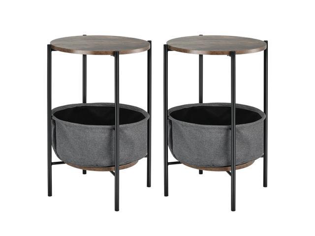 Click here for Costway Set of 2 Industrial Round End Side Table S... prices