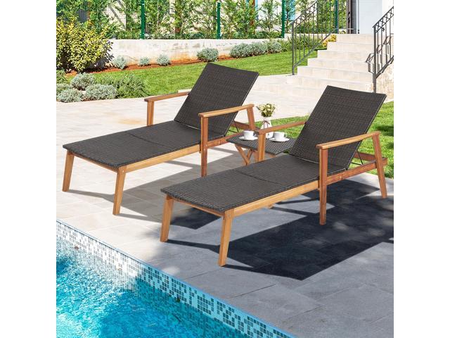 Click here for Costway 3PCS Patio Rattan Lounge Chair Chaise Set... prices