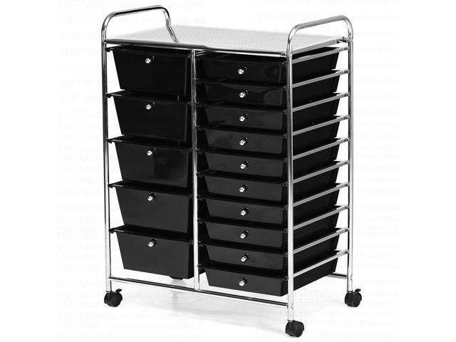 Click here for Costway 15 Drawer Rolling Organizer Cart Utility S... prices