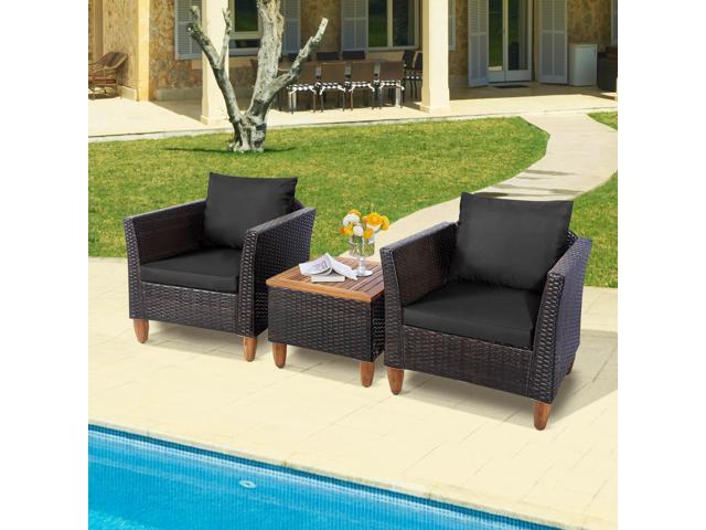 Click here for Costway 3PCS Patio Wicker Rattan Sofa Set Furnitur... prices