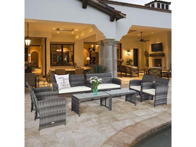 Click here for Costway 8PCS Patio Rattan Furniture Set Conversati... prices