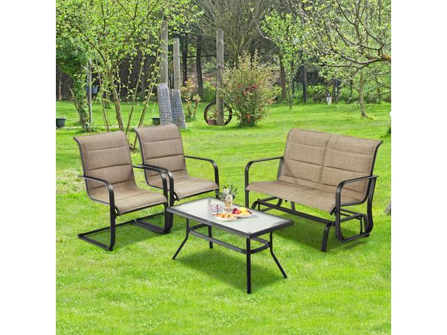 Click here for Costway 4 PCS Outdoor Patio Furniture Set Padded C... prices