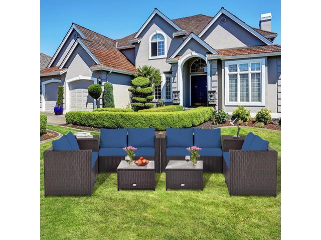 Click here for Costway 8PCS Outdoor Patio Rattan Furniture Set Cu... prices