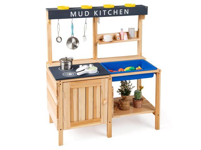 Click here for Costway Kids Kitchen Playset Wooden Outdoor Mud Ki... prices