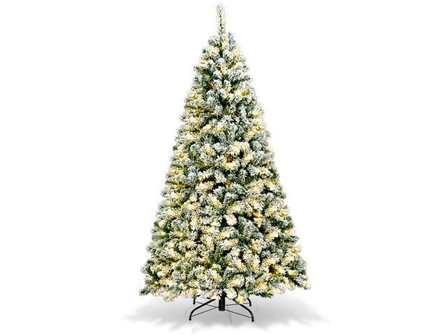 Click here for 6Ft Pre-Lit Premium Snow Flocked Hinged Artificial... prices