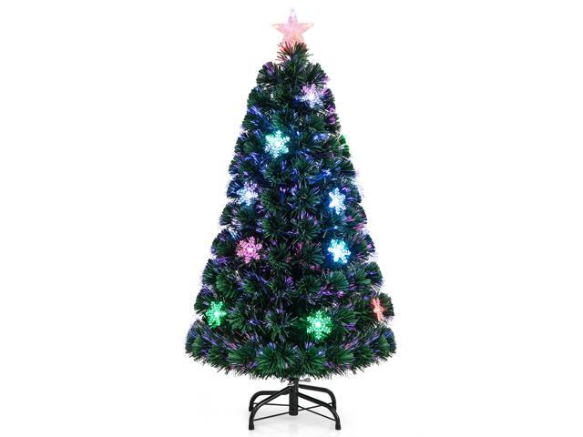 Click here for Costway 4FT Pre-Lit Fiber Optic Christmas Tree Mul... prices