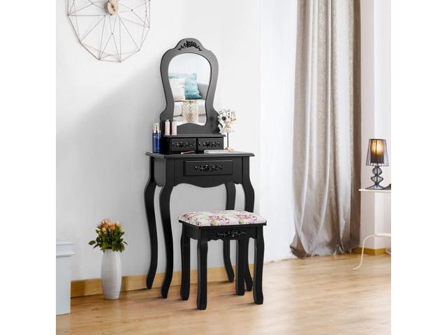 Click here for Costway Vanity Wood Makeup Dressing Table Stool Je... prices