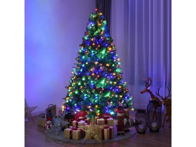 Click here for Costway 6Ft Pre-Lit Artificial Christmas Tree Hing... prices