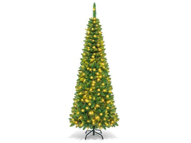 Click here for Costway 6.5ft Pre-Lit Hinged Pencil Christmas Tree... prices
