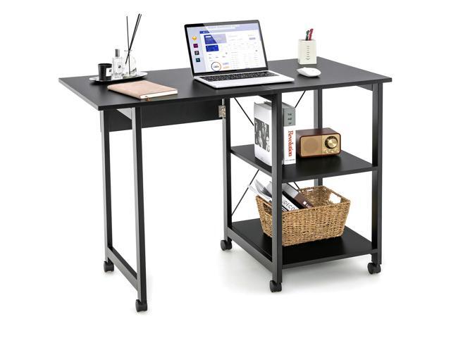 Click here for Costway Rolling Computer Desk Folding Writing Offi... prices