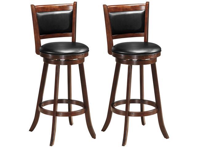 Click here for Costway Set of 2 29 Swivel Bar Height Stool Wood D... prices