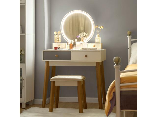 Click here for Mordern Vanity Table Set 3 Color Lighting Modes Ro... prices