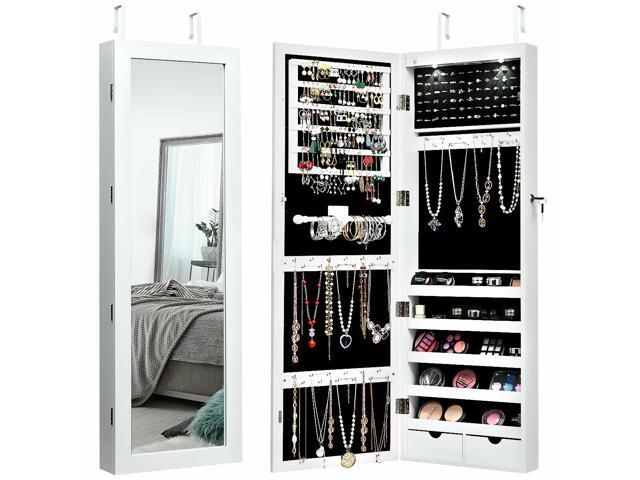 Click here for Costway Mirror Jewelry Cabinet with Full Length Cl... prices