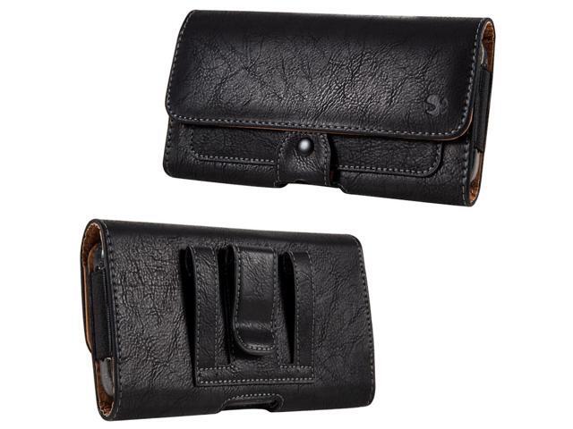 Click here for Premium Leather Horizontal Belt Pouch with Dual Ca... prices