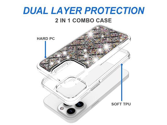 Click here for Diamond Encrusted Hybrid Case for iPhone 15 Pro Ma... prices