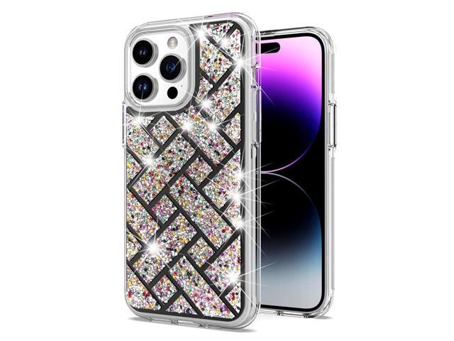 Click here for Diamond Encrusted Hybrid Case for iPhone 15 - Wove... prices