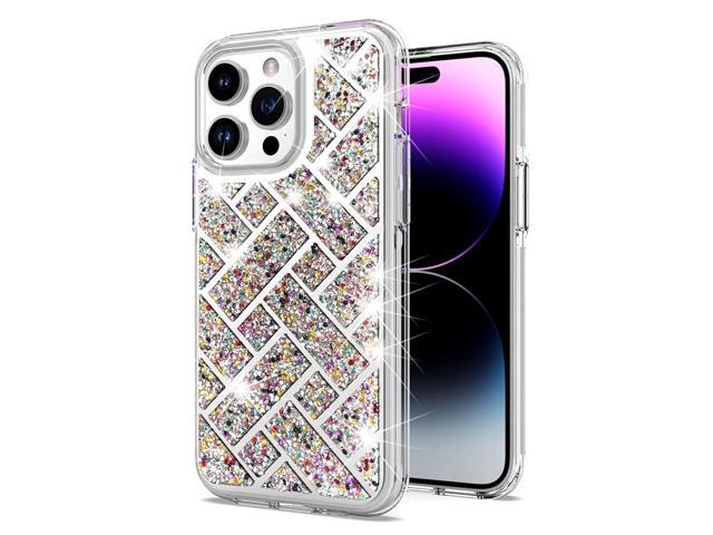 Click here for Diamond Encrusted Hybrid Case for iPhone 15 - Wove... prices