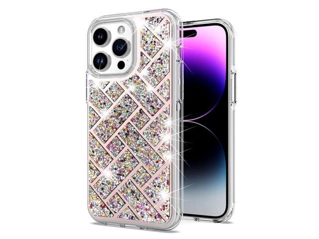 Click here for Diamond Encrusted Hybrid Case for iPhone 15 - Wove... prices