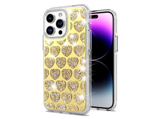 Click here for Diamond Encrusted Hybrid Case for iPhone 15 - Hear... prices