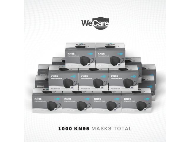 Click here for WeCare Disposable KN95 Face Mask Adult Black 20 Ma... prices