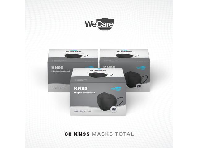 Click here for WeCare KN95 Disposable Face Mask Adult Black 20 Ma... prices
