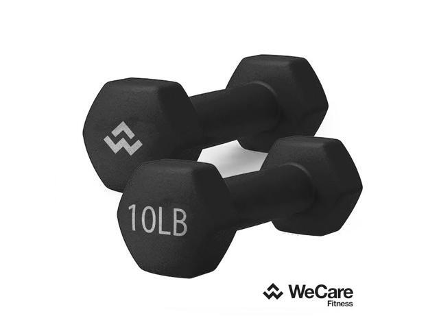 Click here for WeCare Neoprene Coated 10 Lbs Dumbbells for Non-Sl... prices