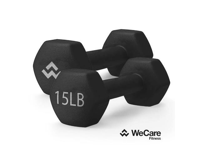Click here for WeCare Neoprene Coated 15 Lbs Dumbbells for Non-Sl... prices