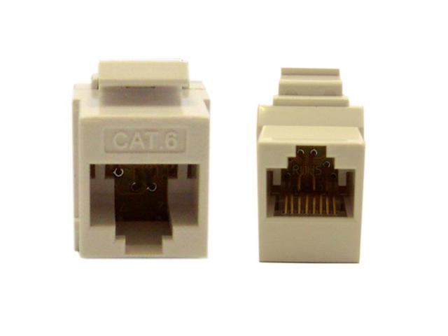 Click here for Cable Wholesale Cat 6 Keystone Inline Coupler  RJ4... prices
